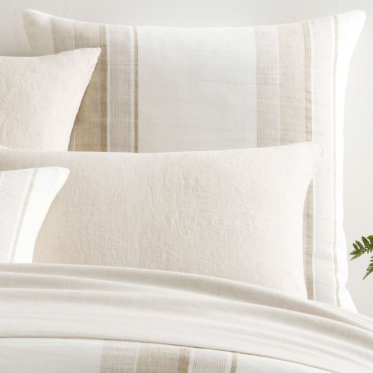 Napa Stripe Linen Natural Sham | Light House Co.