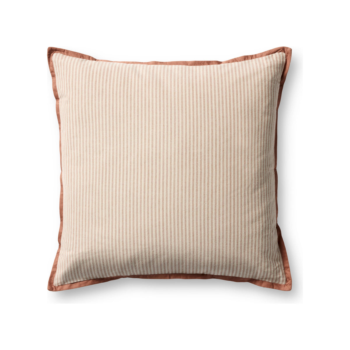 Sullivan Natural / Terracotta Pillow | Jeremiah Brent x Loloi | Light ...